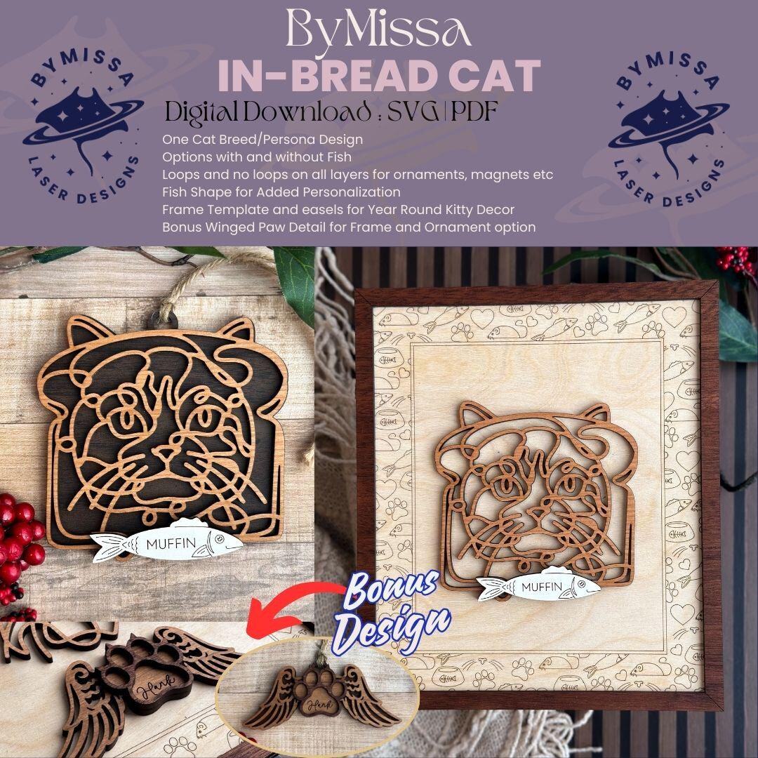 In-bread Cat | Cat Line Art | SINGLE Cat Breed Design |ornaments, Sun ...