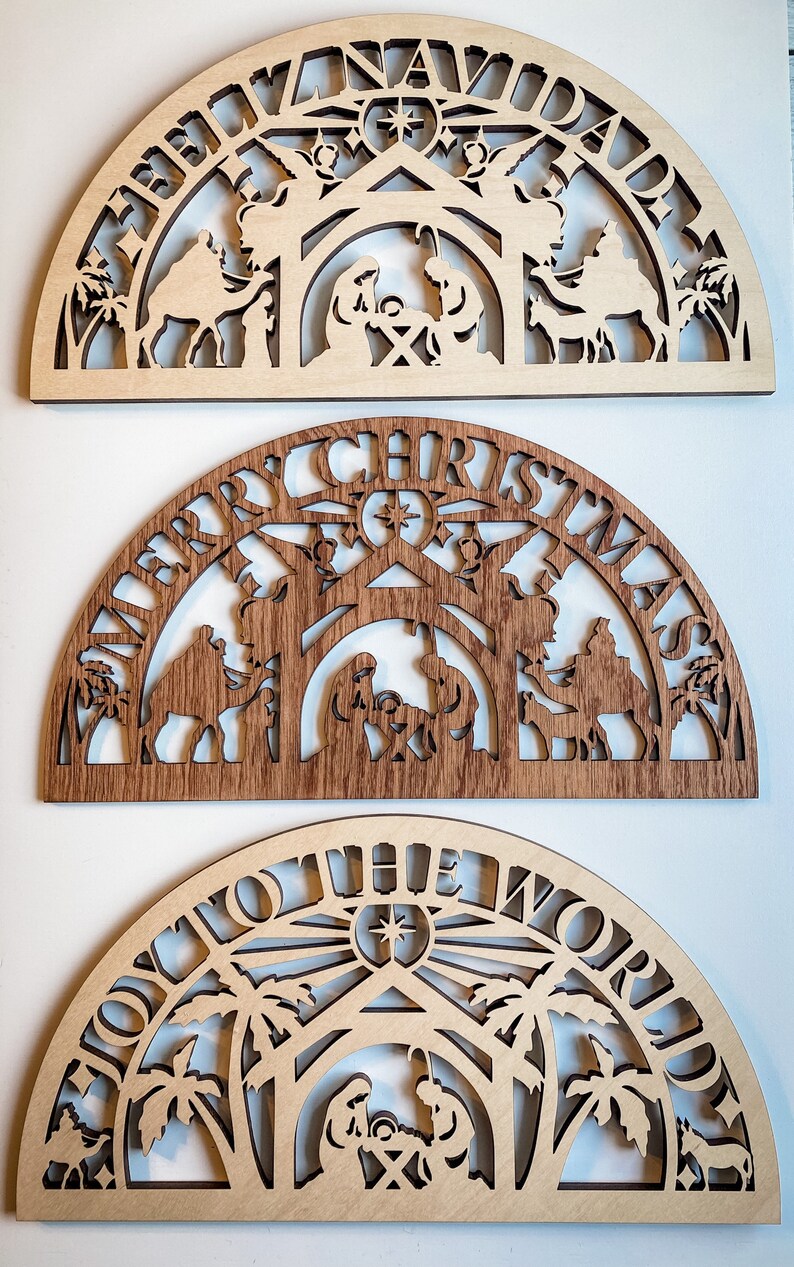 ADD ON Templates Nativity Half Round Svgs 8 Half Rounds ONLY | Etsy