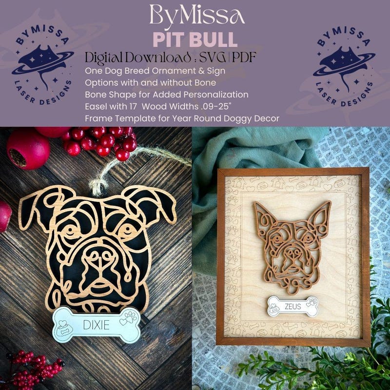 Bull Dog Laser Files - Etsy