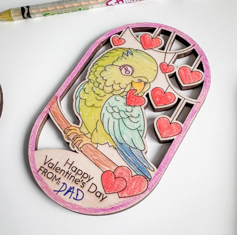 Color-me Pets Valentine's Tags: DIY Coloring Kit (SVG/PDF) - Etsy