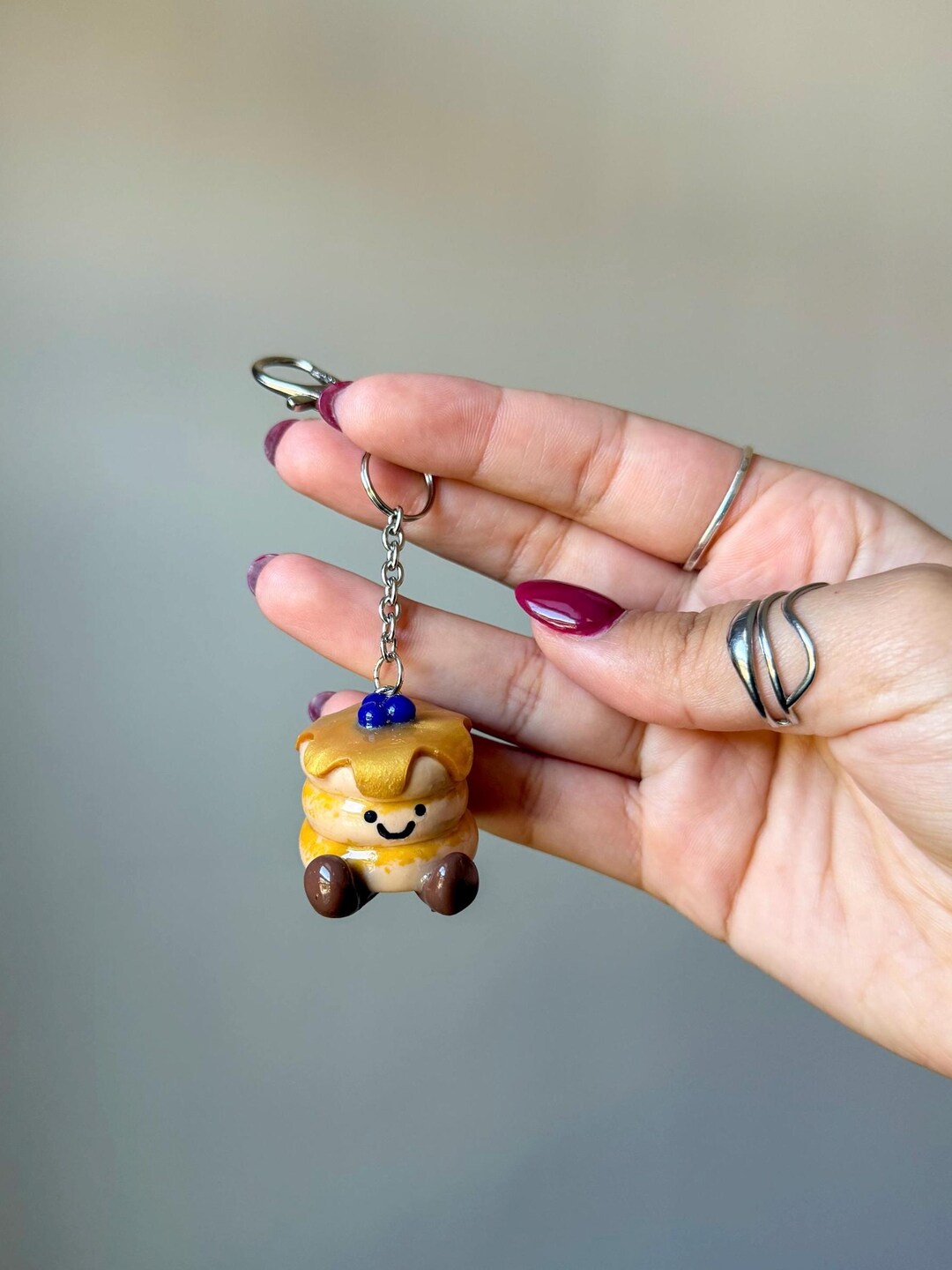 Polymer Clay Pancake Jellycat Keychain: Handmade Kawaii Charm - Etsy