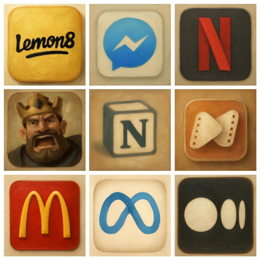212 Oil Painting Style App Icon Pack Ios & Popular Apps Lifetime ...