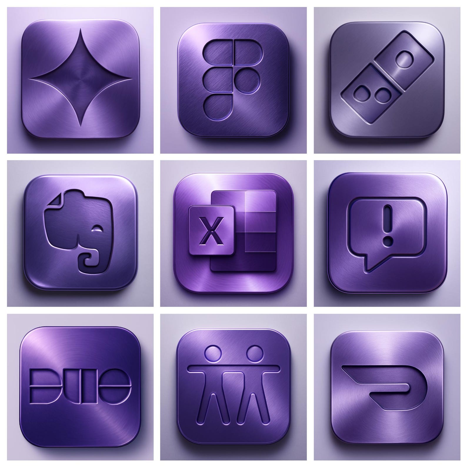 Amethyst Metal App Icon Pack (233 Icons): Ios Theme (digital Download ...