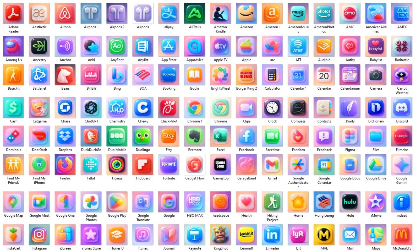 355 Cute Jelly Style App Icon Pack Ios Icon Theme & Popular Apps ...