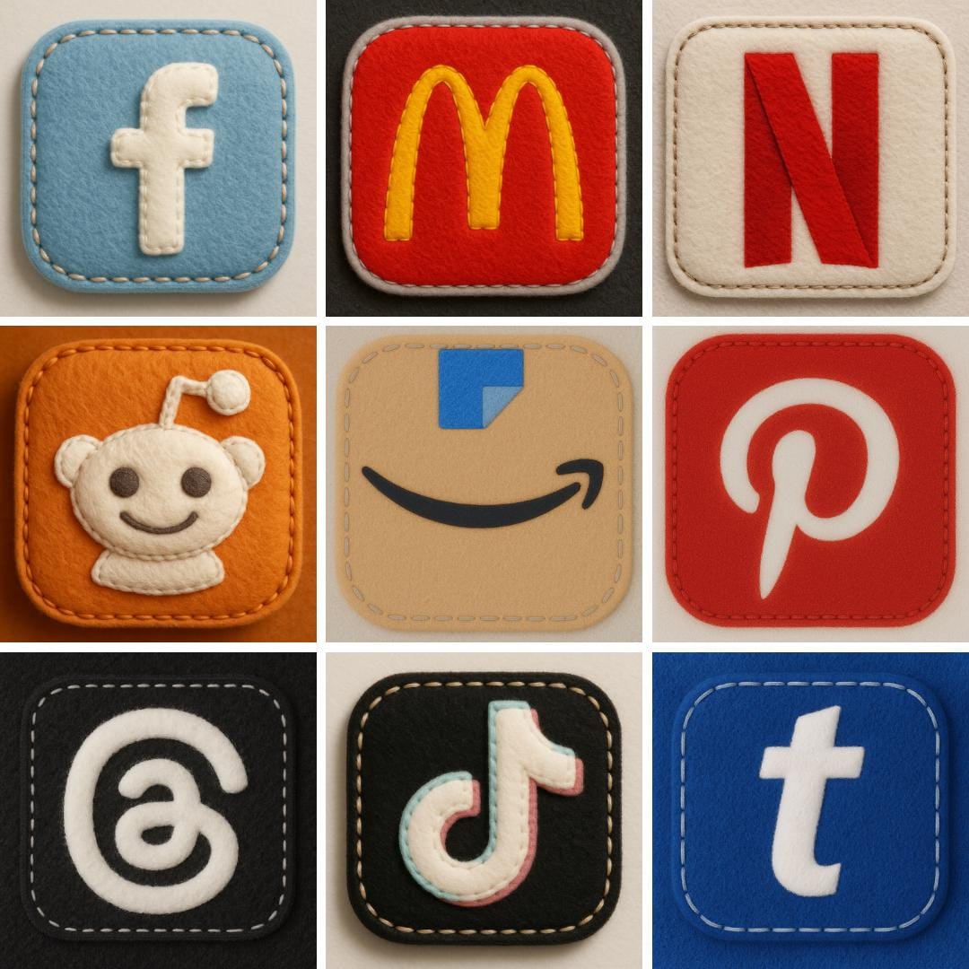 160+ Plush Style App Icon Pack Ios & Popular Apps Lifetime Updates Felt ...