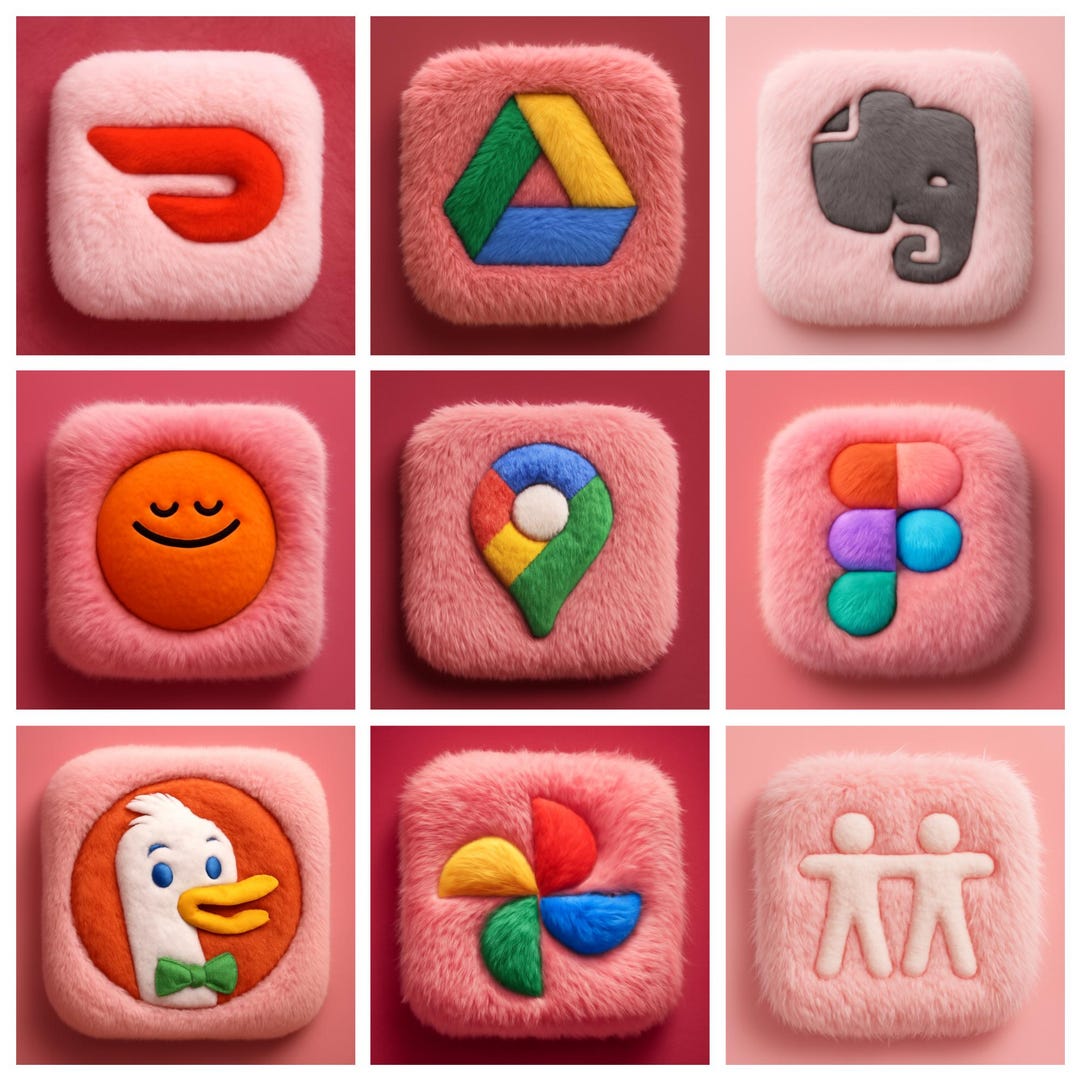 234 Pink Fluffy Style App Icon Pack Ios Icon Theme & Popular Apps Lifetime Updates - Etsy