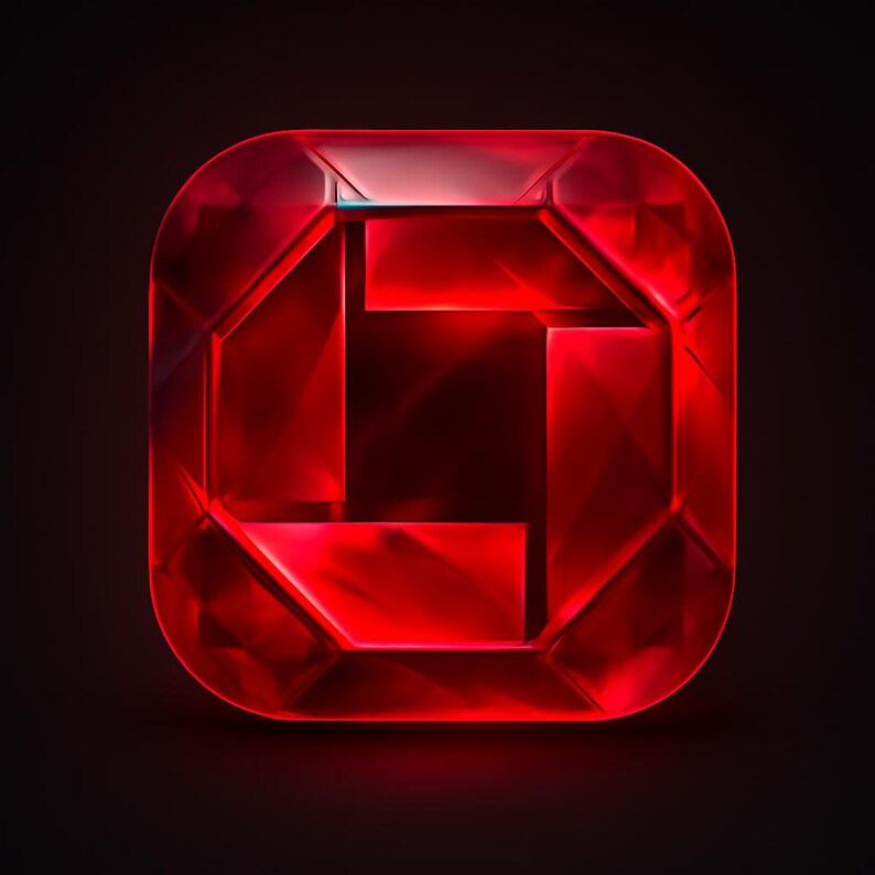 215 Ruby Gem Style App Icon Pack Ios & Popular Apps Lifetime Updates - Etsy