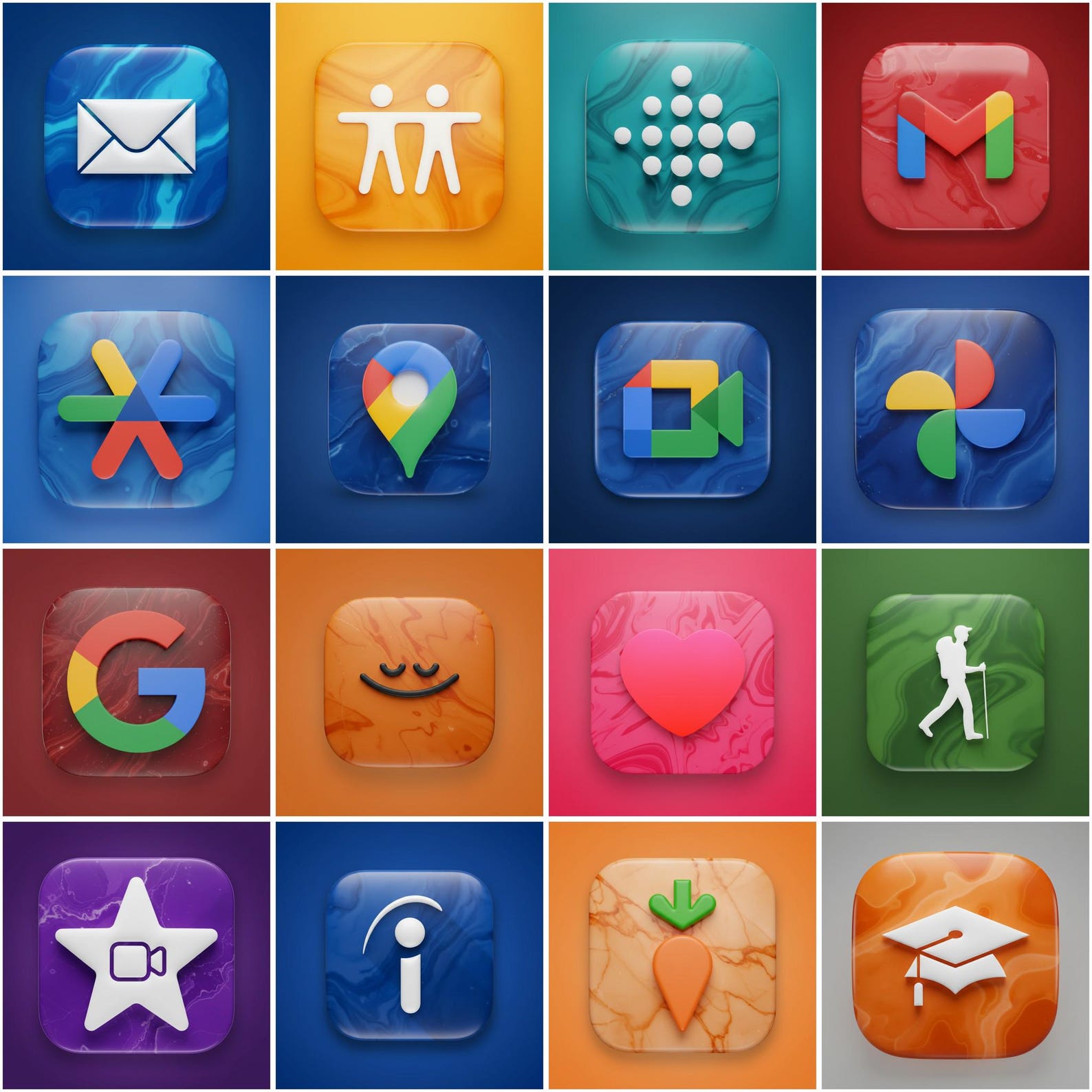 232 Liquid Marble Style App Icon Pack Ios Icon Theme Lifetime Updates ...