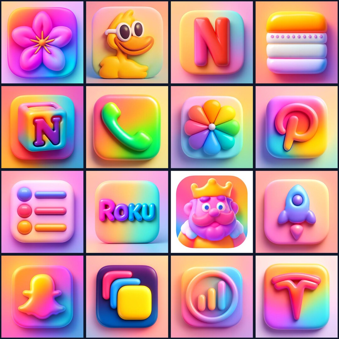 250 Dopamine Style App Icon Pack Ios Icon Theme & Popular Apps Lifetime ...