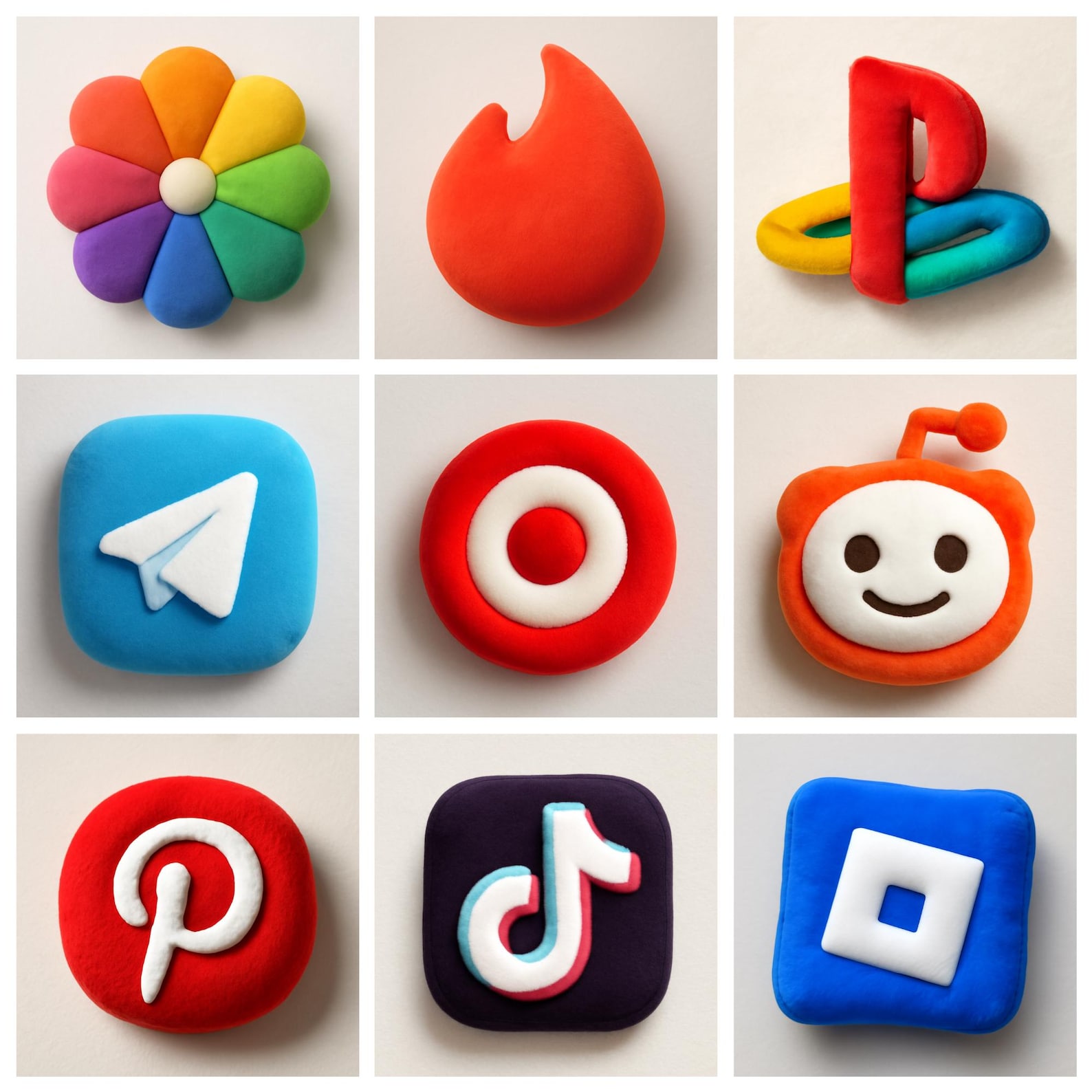 430 3D Float Plush Float Squishy Style App Icon Pack Ios & Popular Apps ...