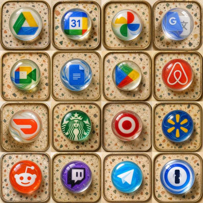 Marble on Childhood Terrazzo App Icon Pack: 250+ Ios Icons (lifetime ...
