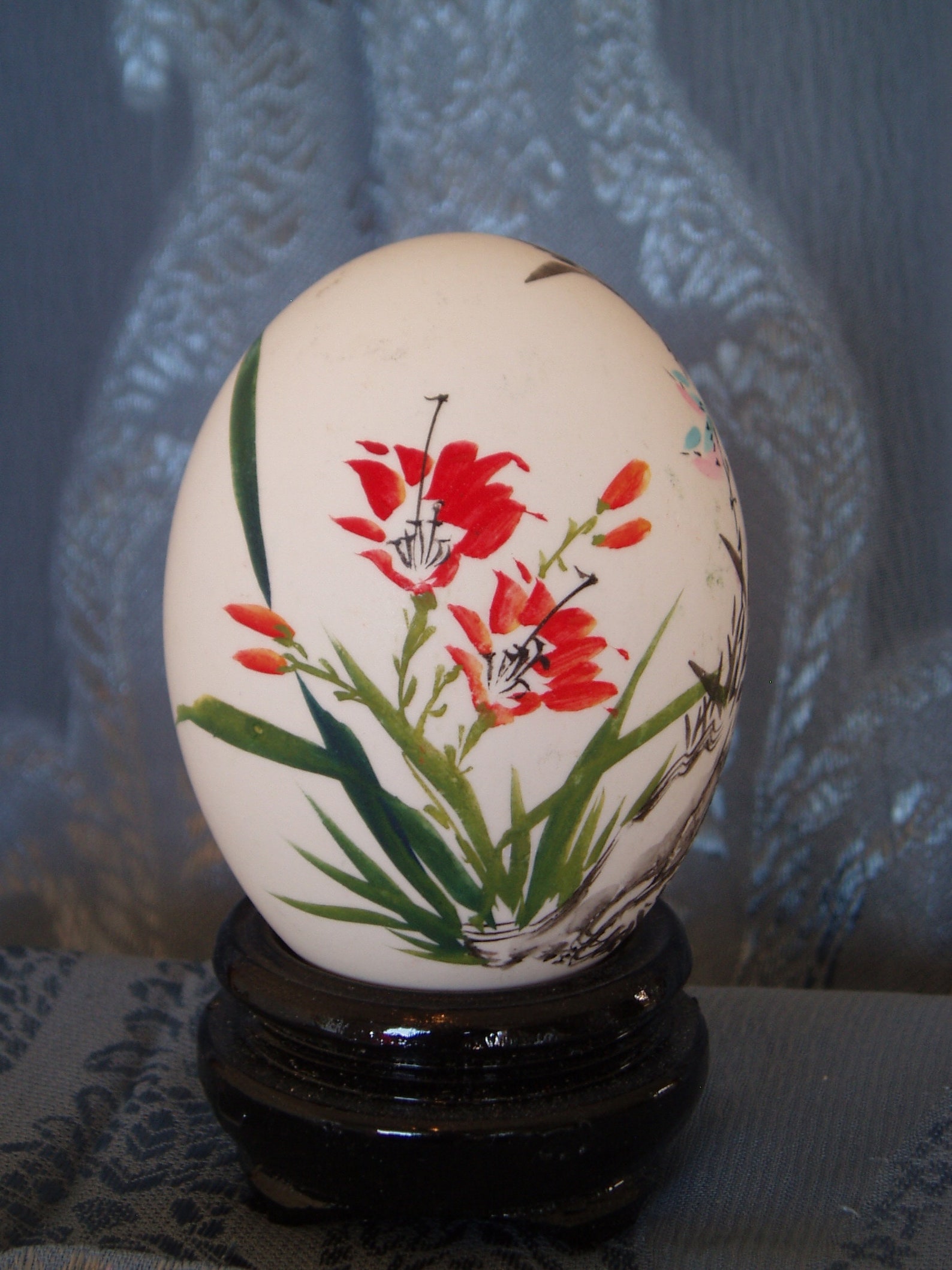 Hand Painted Eggs/ Duck Egg Shell Art/ Hand Painted Duck Egg/ Flowers ...