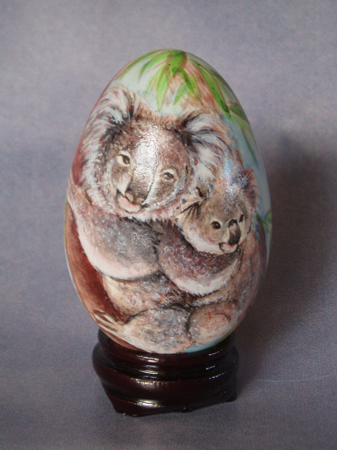 Koalas/ Hand Painted Goose Egg Shell/ Egg Art/ Love | Etsy