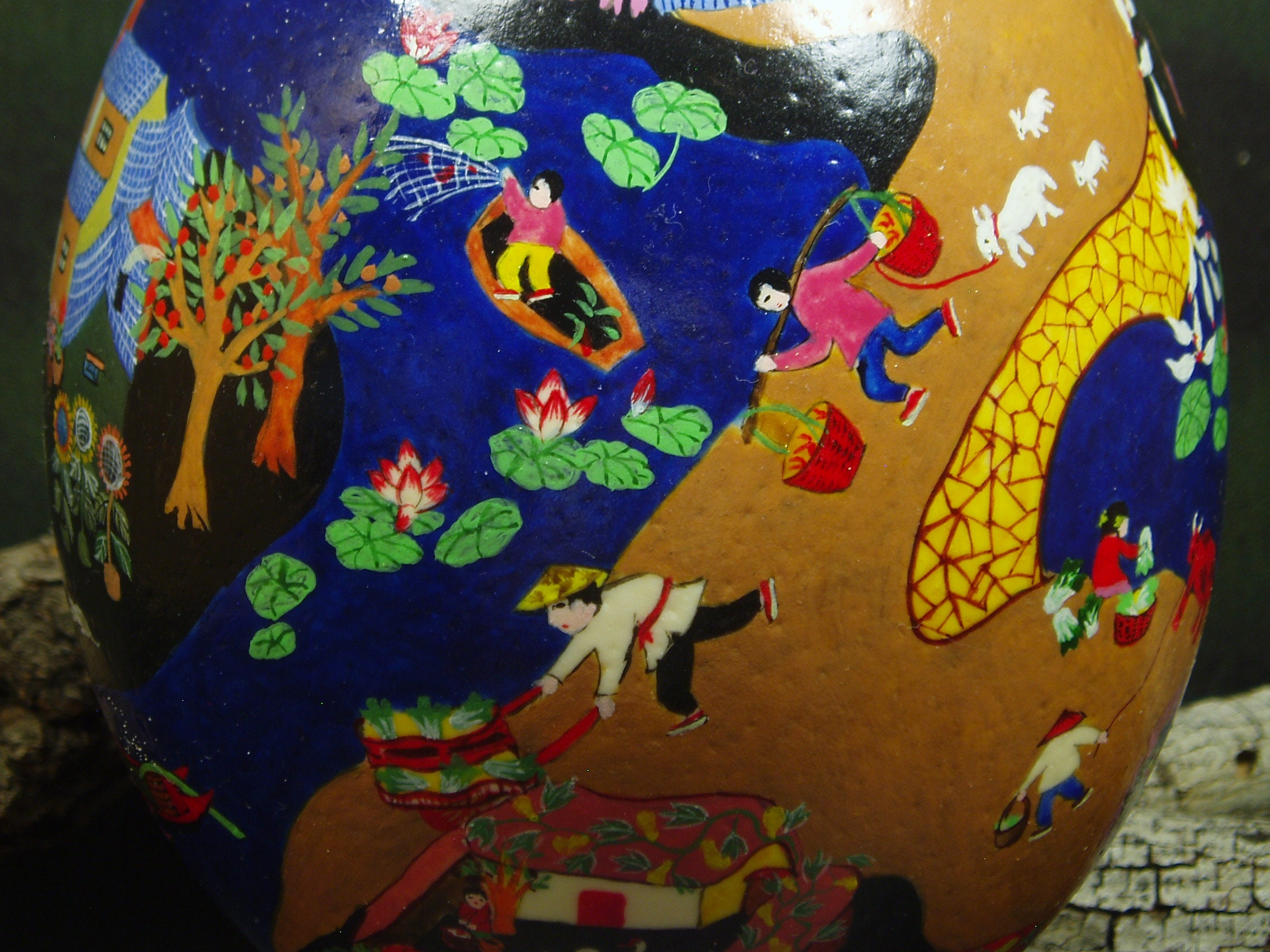 Hand Painted Ostrich Egg/ Ostrich Egg Art/ Hand Painted Egg Shell Art ...