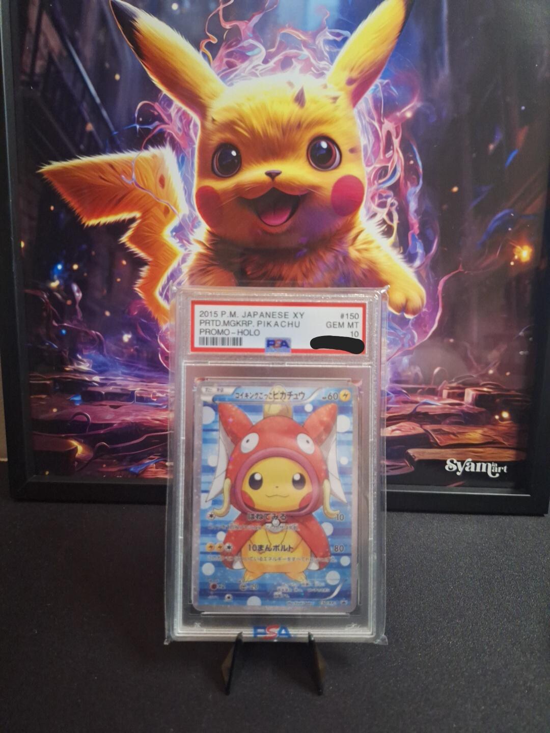 Pokemon Card Pikachu Poncho Psa 10 - Etsy
