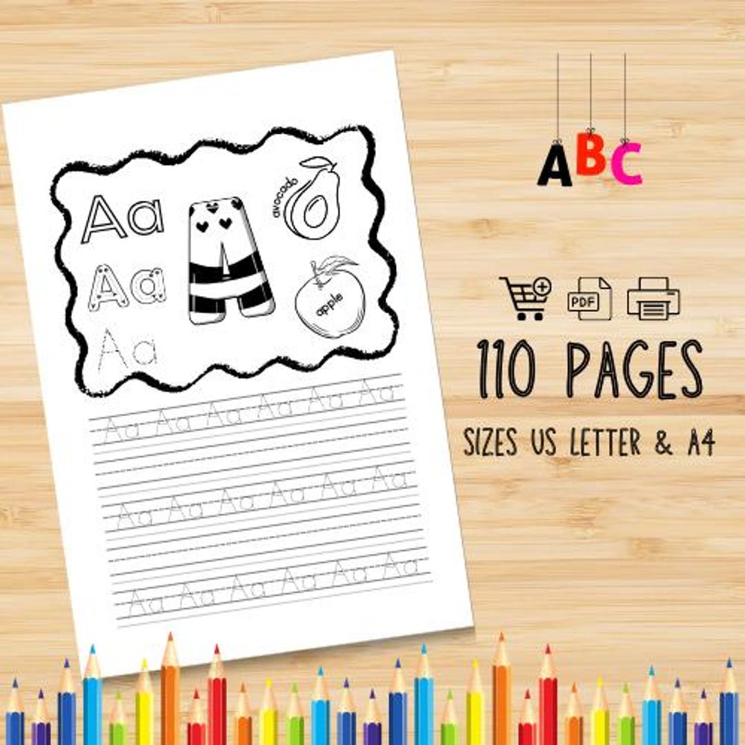 Abc Worksheet, Alphabet Tracing Worksheet, Printable, Preschool, Animal ...