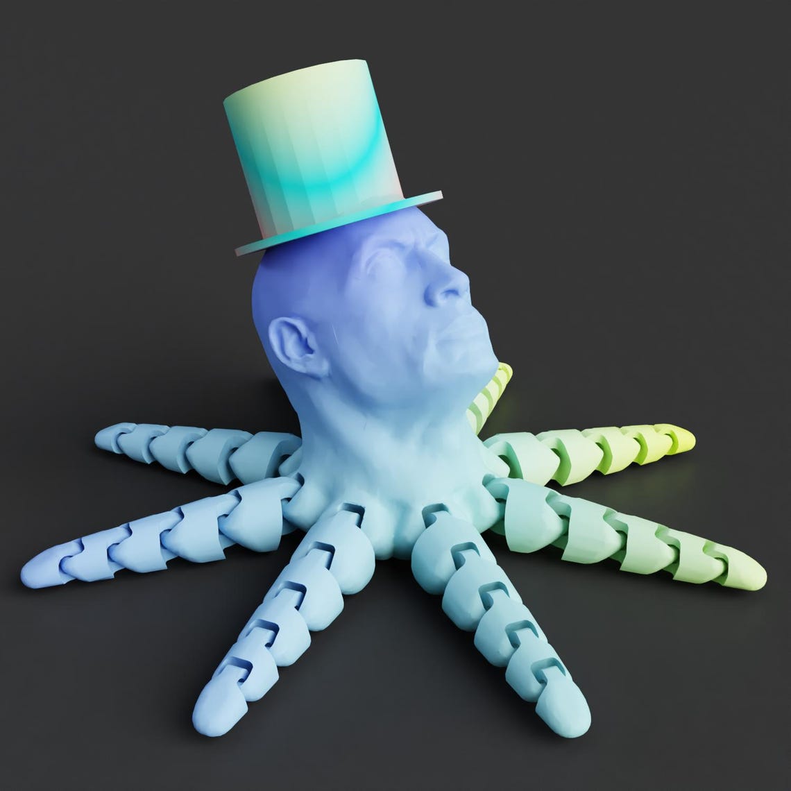 Rocktopus 3D Print STL File, 3D Printer File, STL, Articulating Flexi ...