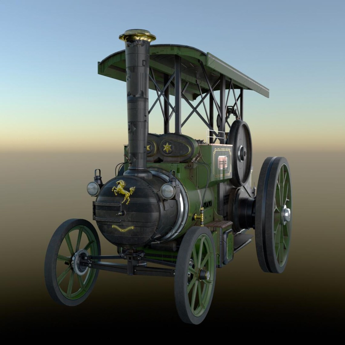 Steam Tractor STL File – Vintage Farm Vehicle 3D Model – Printable ...