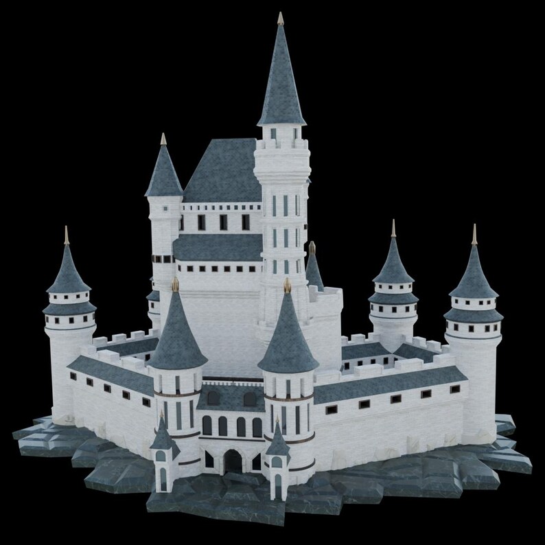 Fantasy Castle STL File for 3D Printing, Fairytale Miniature Model, Dnd ...