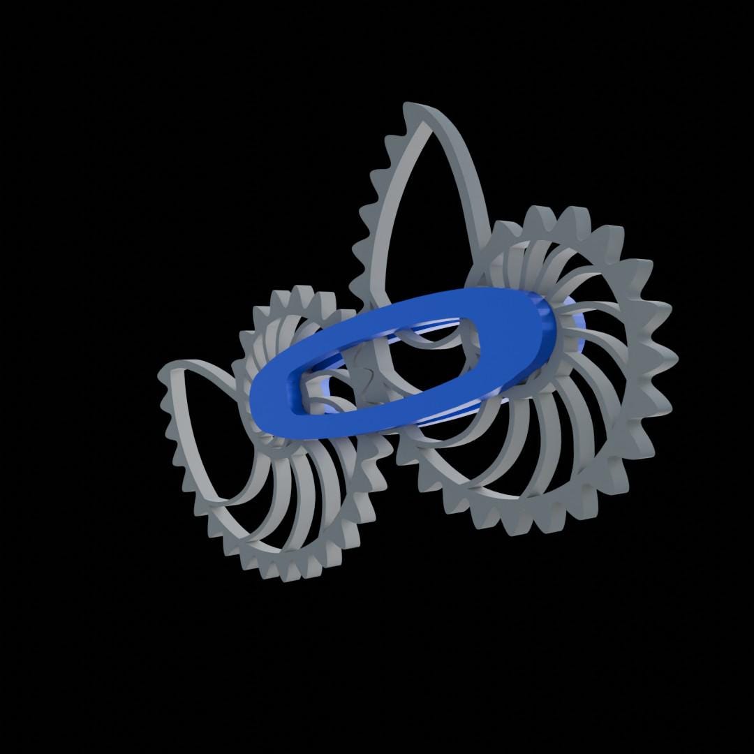 Animated Nautilus Gears STL File | 3D Printable Kinetic Gear Mechanism ...