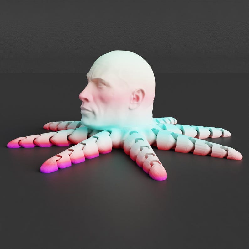 Articulated Rocktopus STL File | 3D Printable Octopus Rocker Model ...