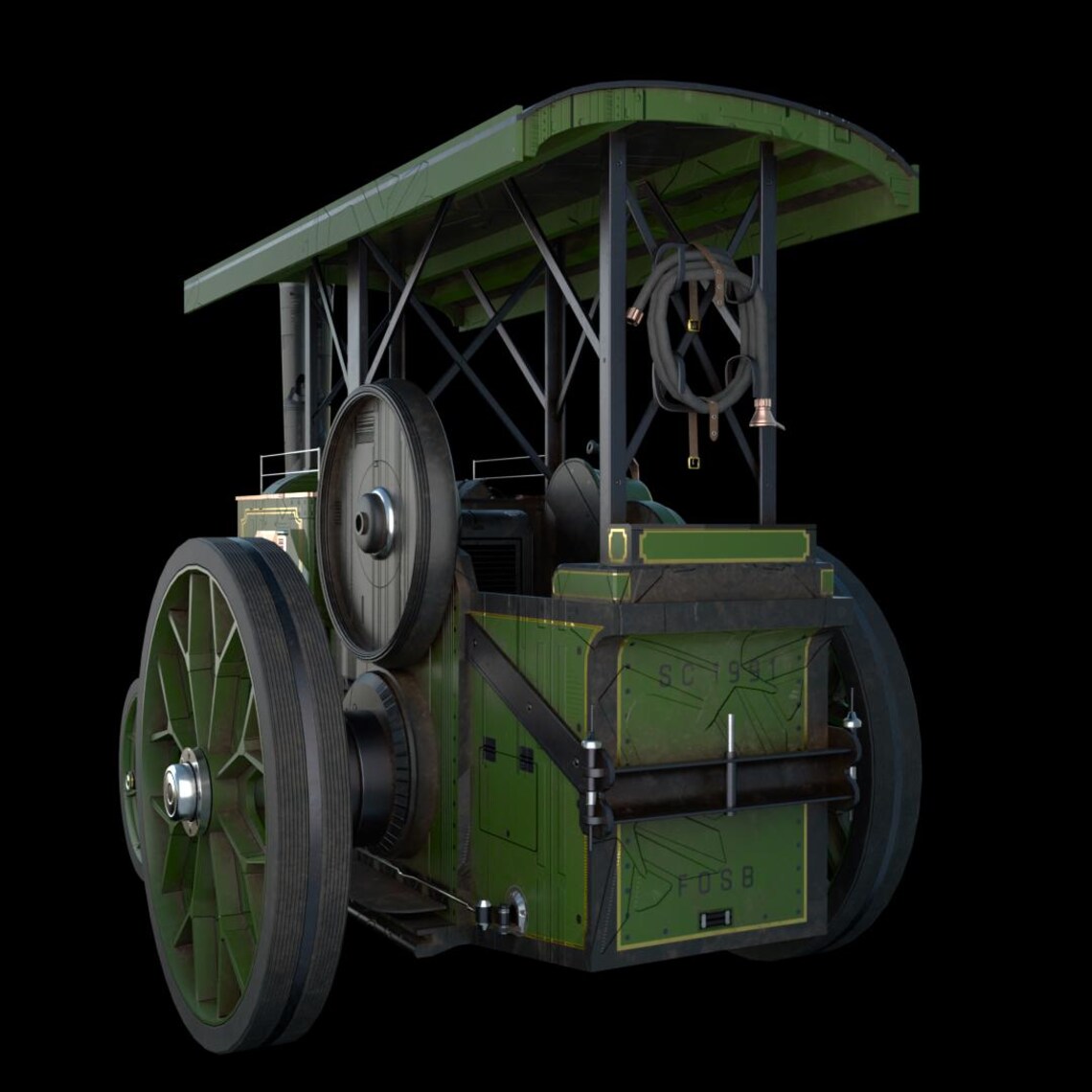 Steam Tractor STL File – Vintage Farm Vehicle 3D Model – Printable ...