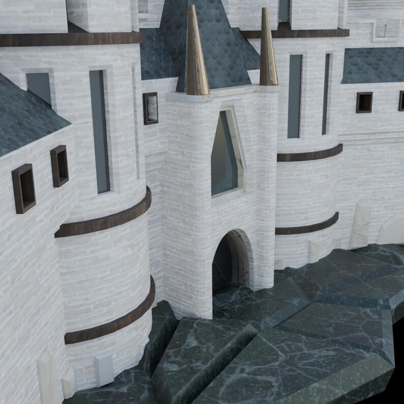 Fantasy Castle STL File for 3D Printing, Fairytale Miniature Model, Dnd ...