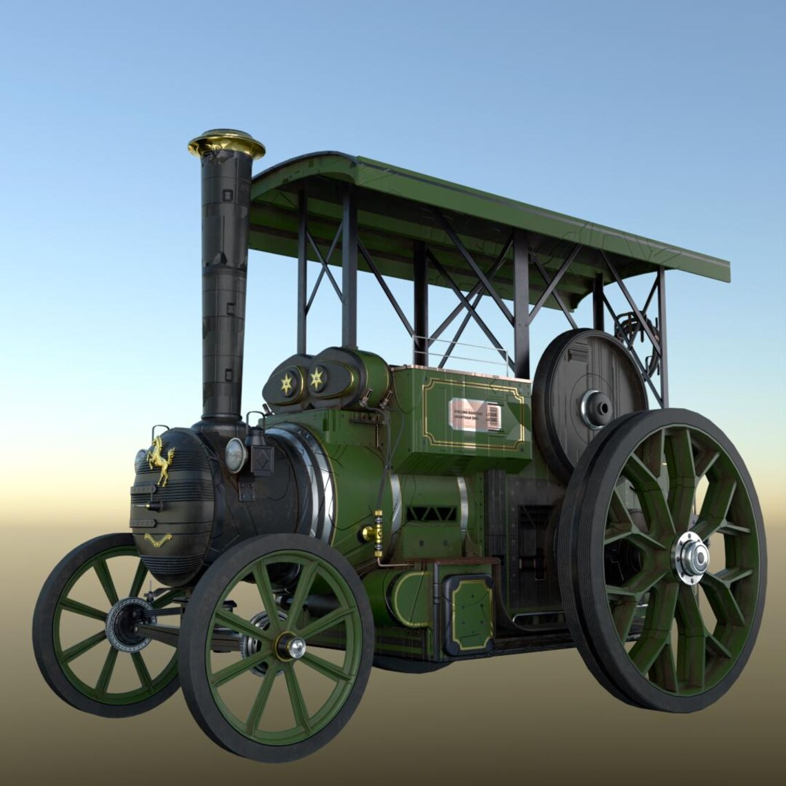 Steam Tractor STL File – Vintage Farm Vehicle 3D Model – Printable ...