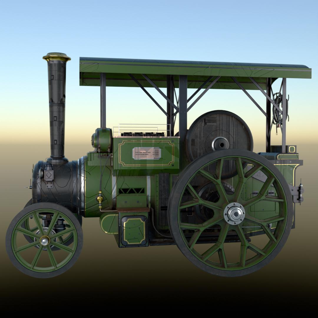 Steam Tractor STL File – Vintage Farm Vehicle 3D Model – Printable ...