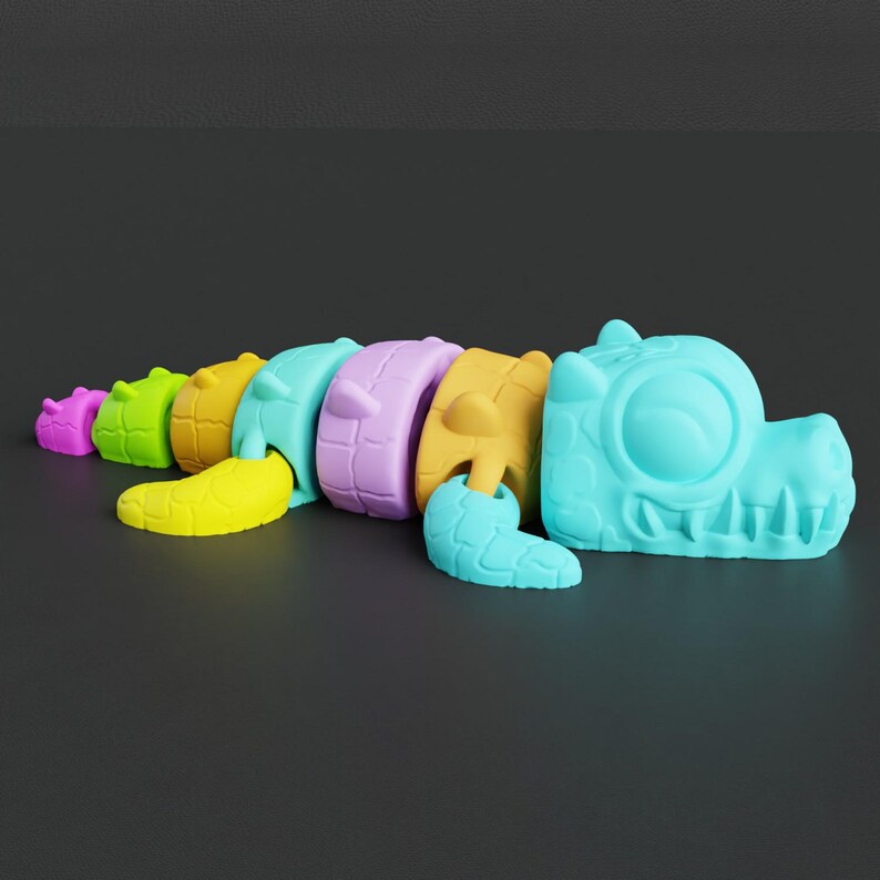 Articulated Flexi Toy STL File | 3D Printable Poseable Flexi Animal ...