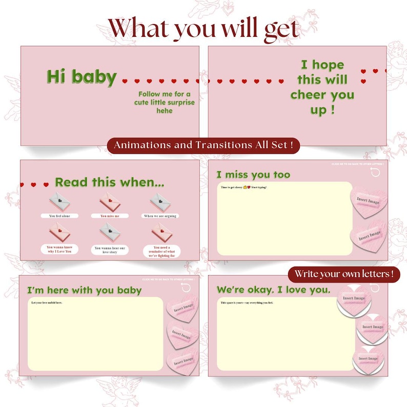 Interactive Digital Love Letter Template | Customizable Digital Gift for Someone Special | “read ...