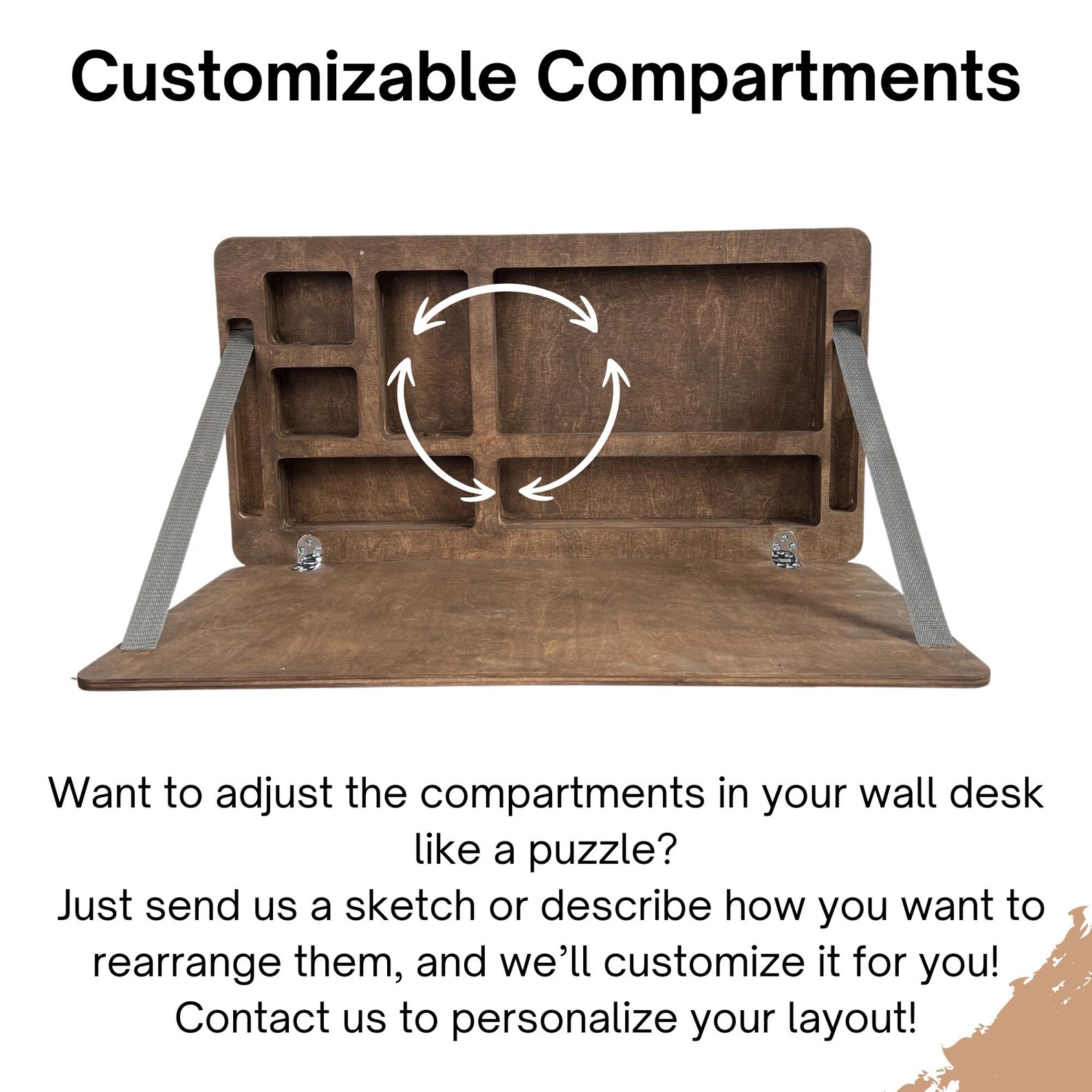 Foldable Wall Desk: Plywood Murphy Table With Hidden Storage - Etsy