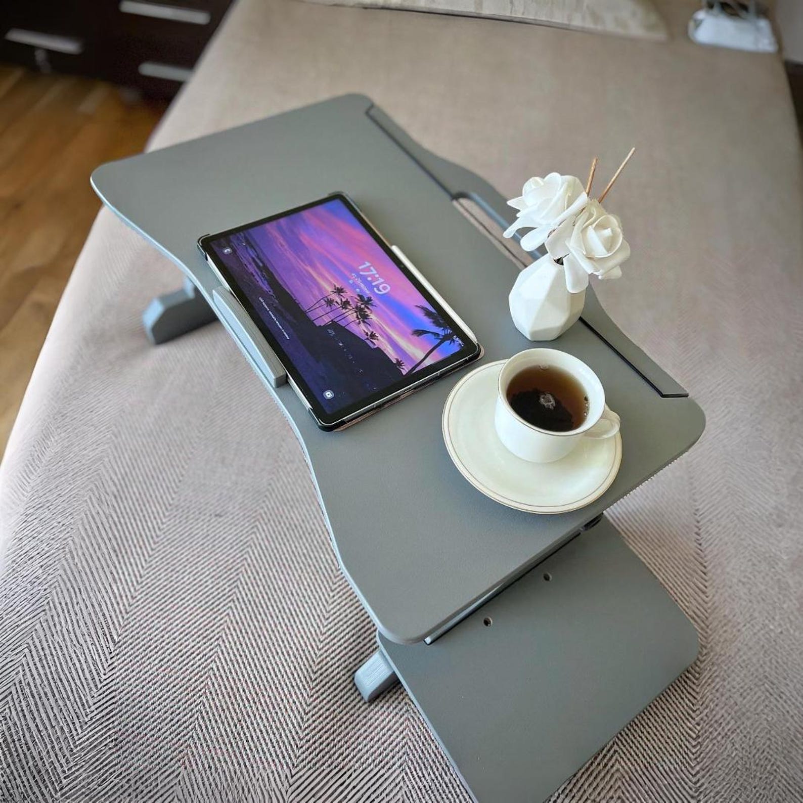 Folding Plywood Laptop Desk: Adjustable Height Bed Tray Table - Etsy