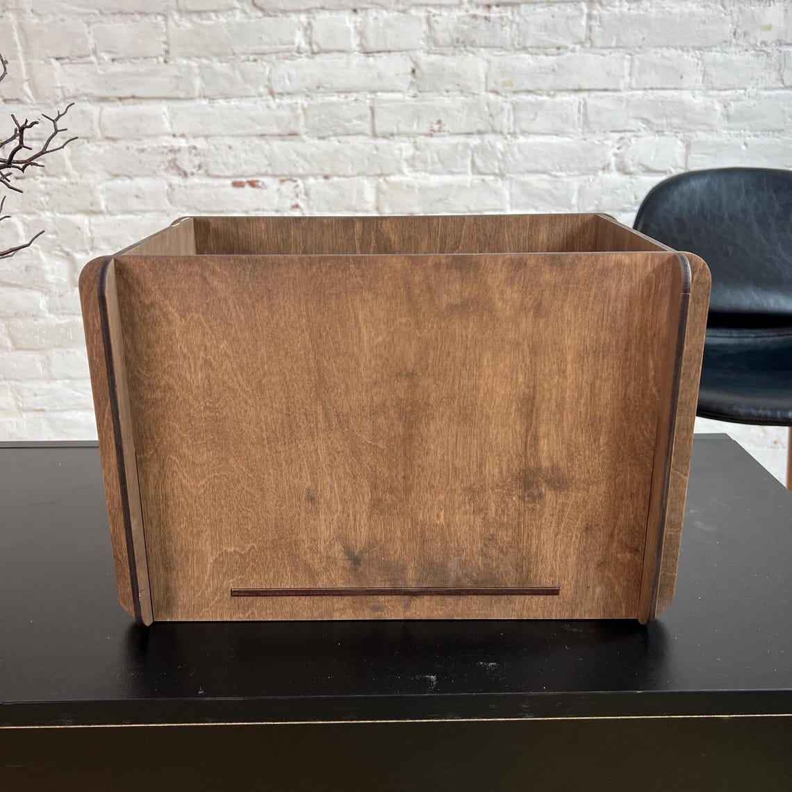 Vinyl Record Box Wood Vinyl Organizer Record Player Stand Gift for ...