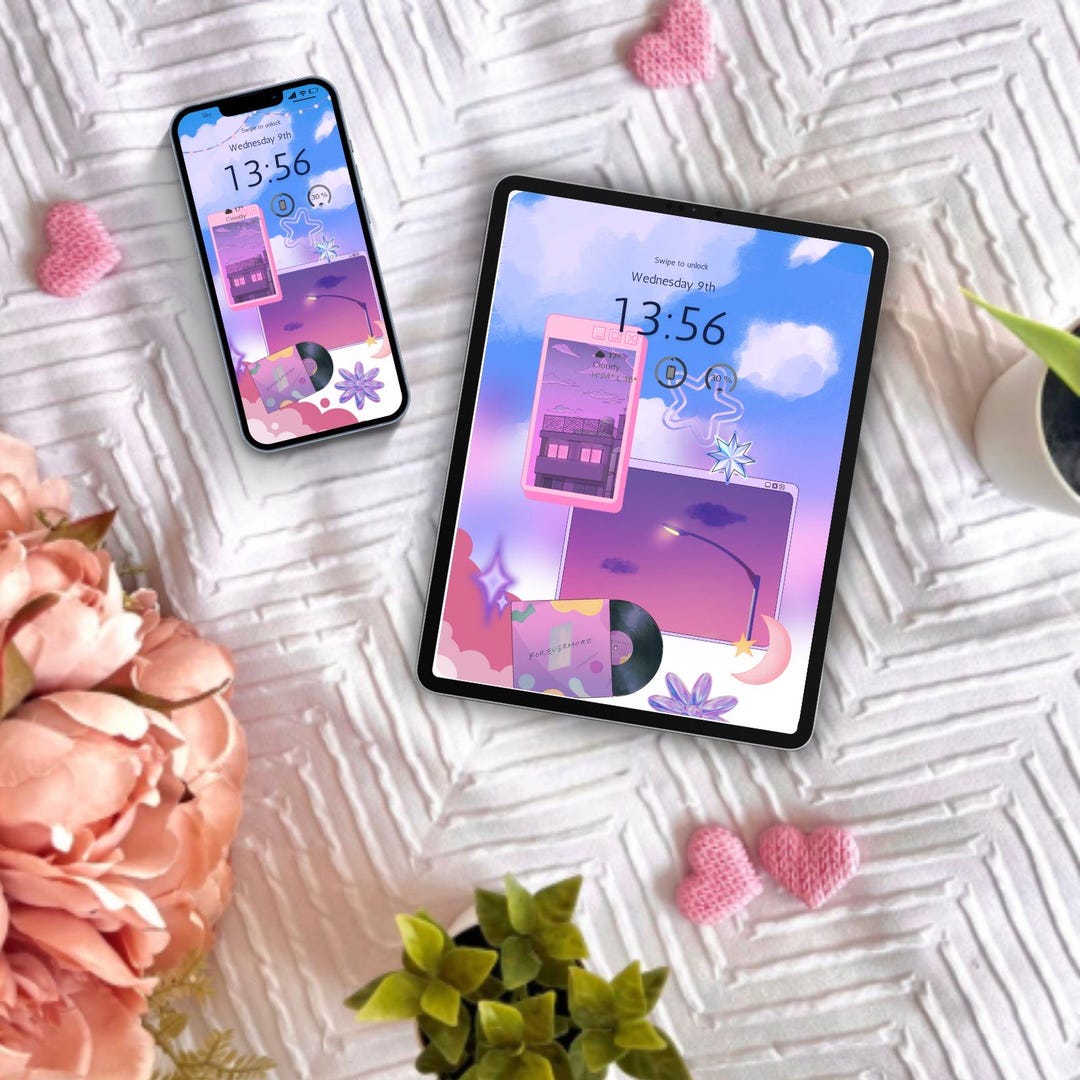 Cutesy Y2K Lockscreen Wallpaper, Screensaver, No Border Screensaver for ...