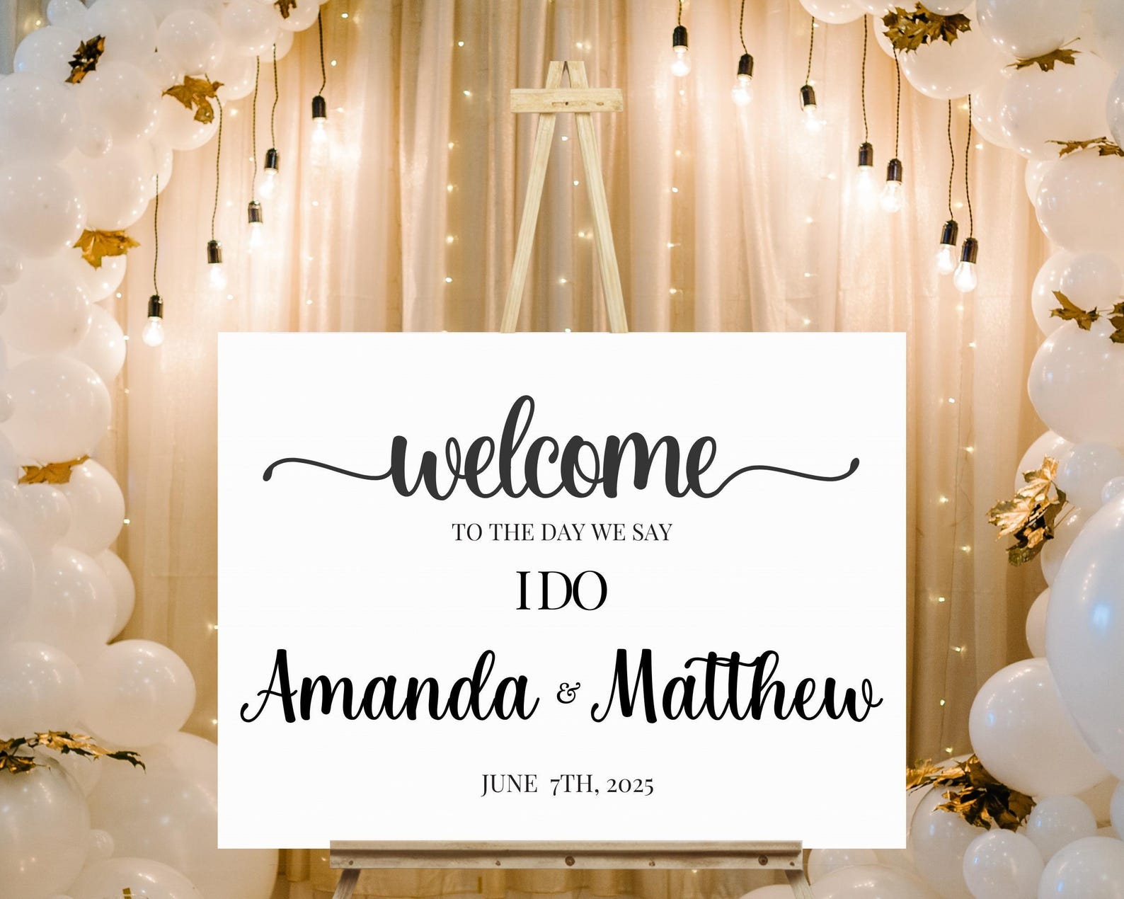 Customized Wedding Welcome Sign Made to Order Downloadable Modern ...
