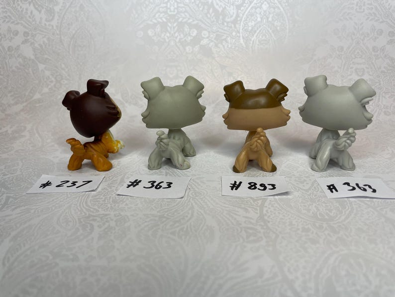 Littlest Pet Shop LPS Hasbro Collie #237 #363 #893 French Bulldog #1757 ...