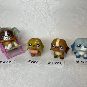 Littlest Pet Shop LPS Hasbro Collie #237 #363 #893 French Bulldog #1757 ...