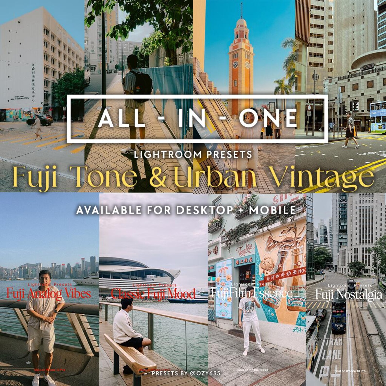 Fuji Tone & Urban Vintage Lightroom Preset Bundle for Instagram - Best ...