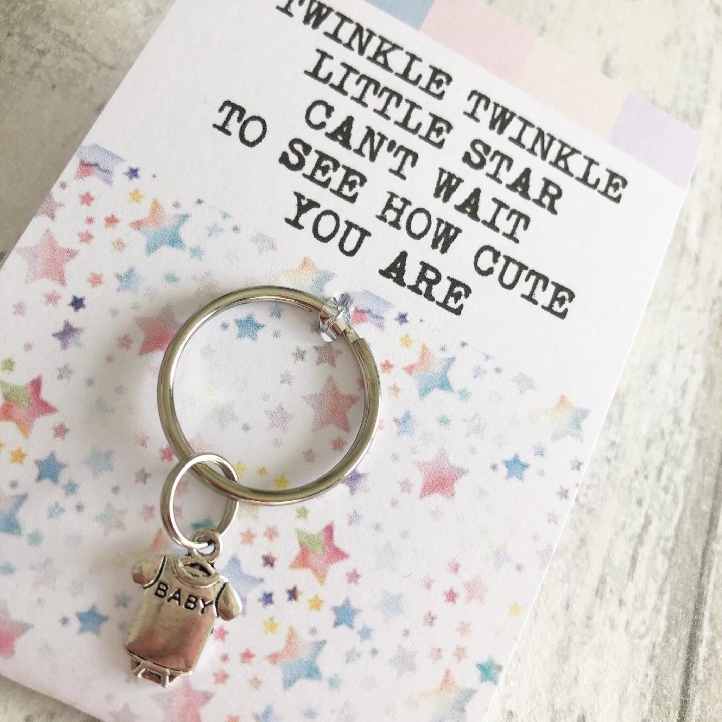 Twinkle Twinkle Little Star New Baby Keyring baby shower | Etsy