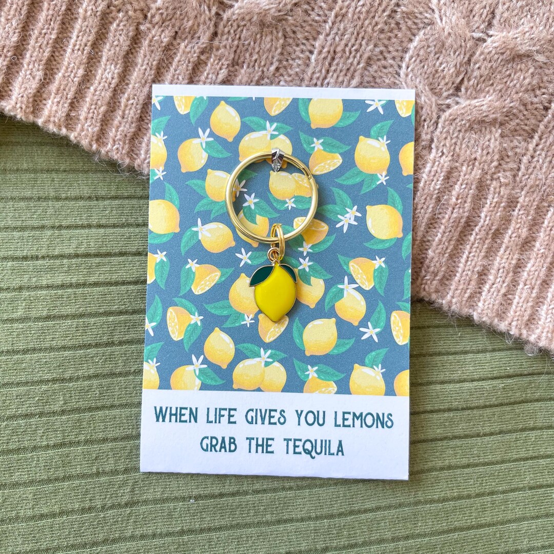 When Life Gives You Lemons, Grab the Tequila - Enamel Lemon Charm ...