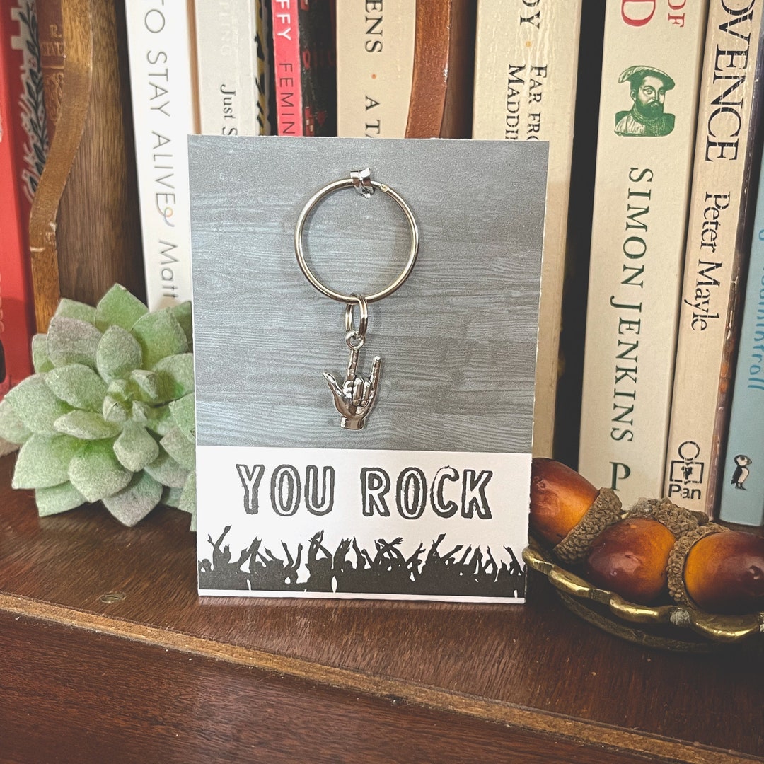 You Rock Silver Hand Keyring rock Star, Metal, Music, Rock Music - Etsy UK