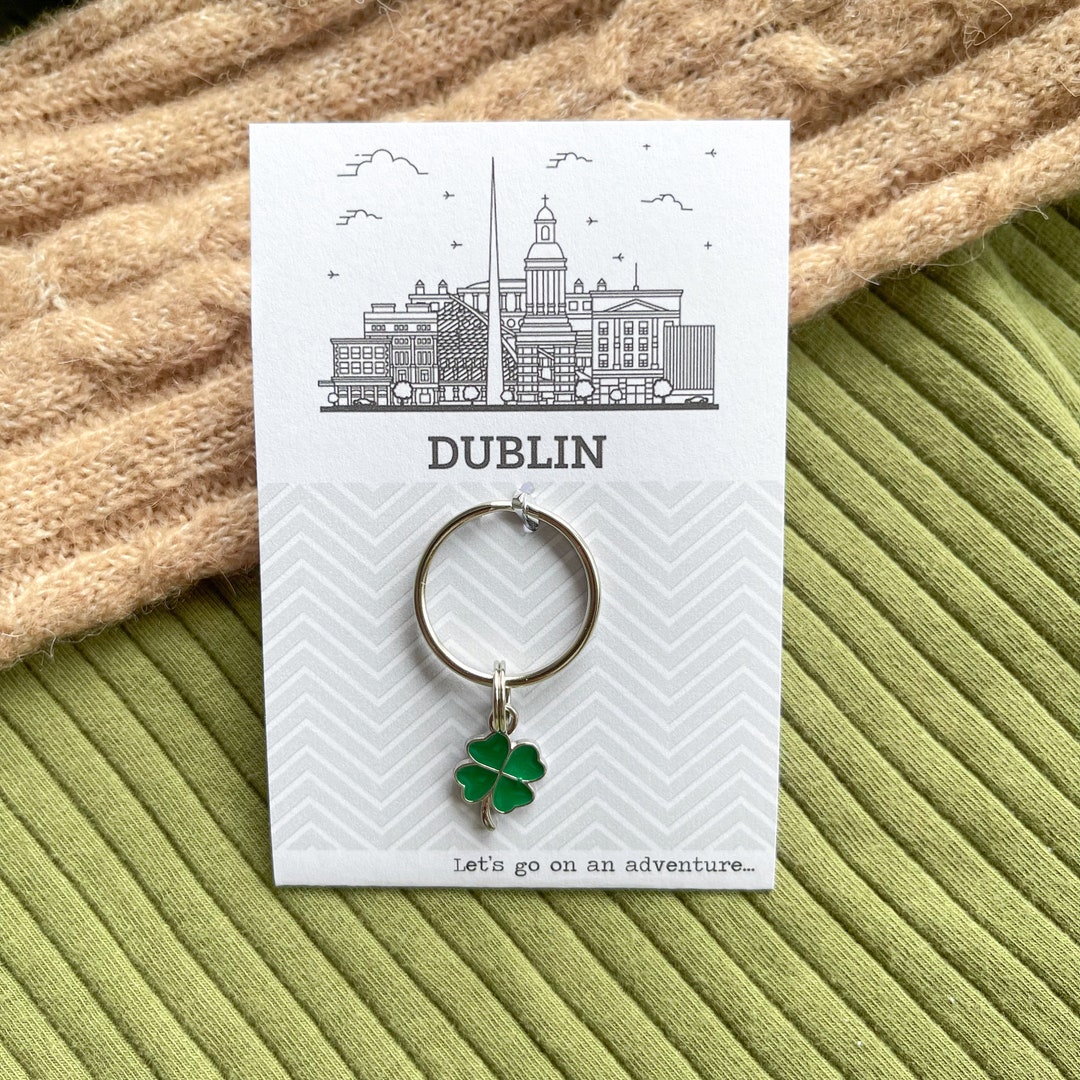 Let's Go on an Adventure - Dublin Shamrock Charm Keyring (ireland ...