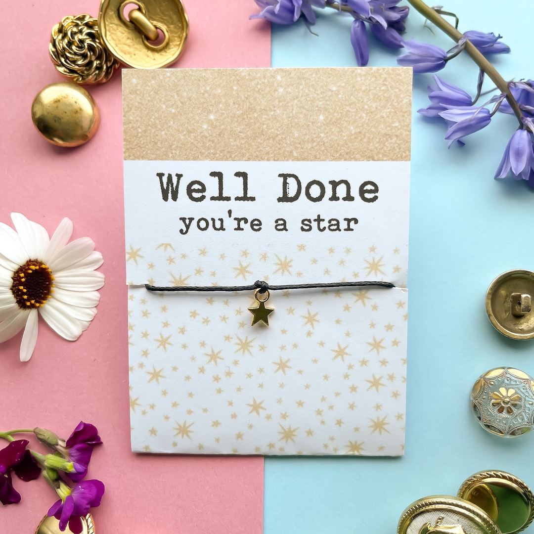 Well Done You're A Star Adjustable String Friendship - Etsy