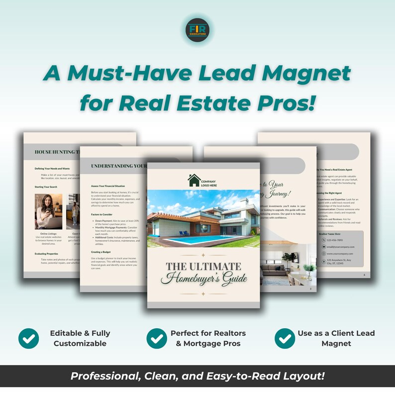 Editable Homebuyer Guide | Real Estate Lead Magnet (canva Template) - Etsy