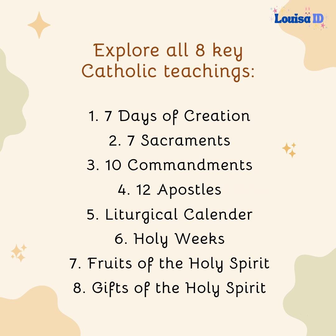 Printable Catholic Flashcards Bundle, Religious Education (PDF & PNG ...