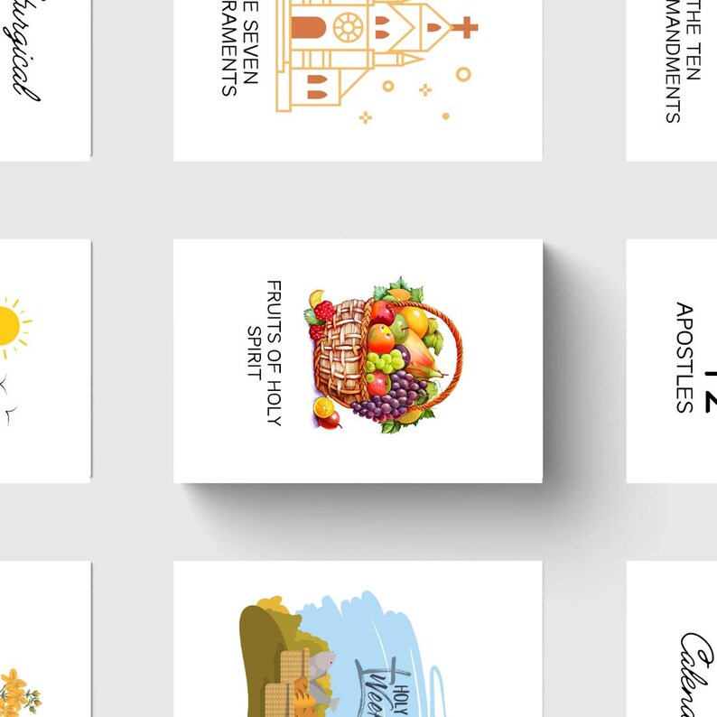 Printable Catholic Flashcards Bundle, Religious Education (PDF & PNG ...