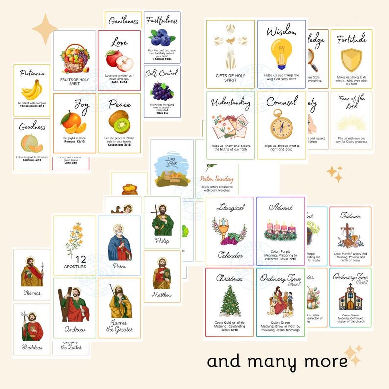 Printable Catholic Flashcards Bundle, Religious Education (PDF & PNG ...