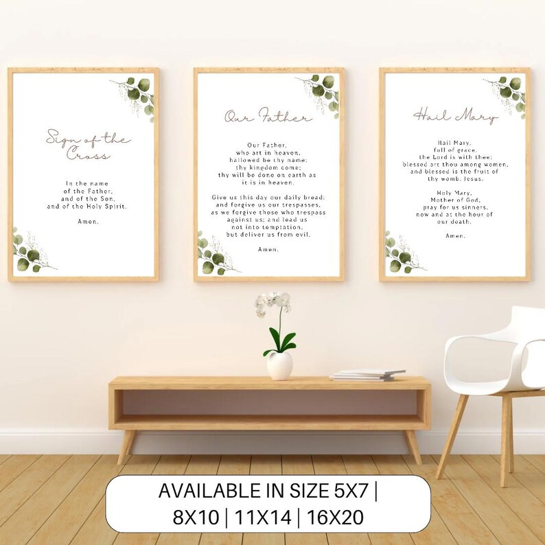 Catholic Kids Prayer Posters: 12 Printable Catholic Prayers, Sunday ...