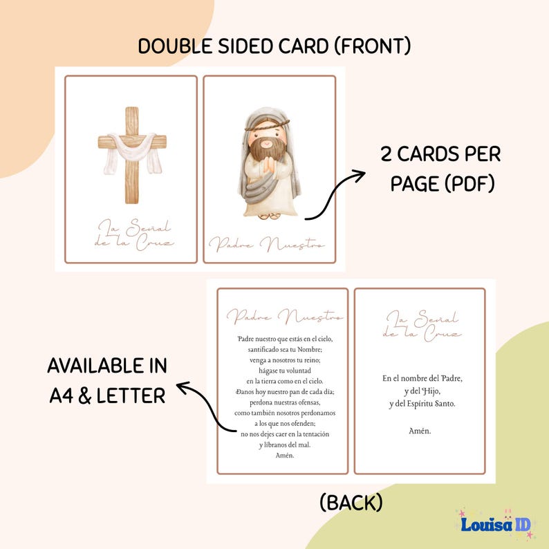Tarjetas De Oraciones Católicas Para Niños, Catholic Prayer Cards for ...